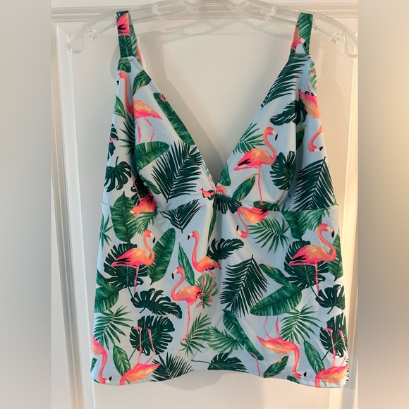 Old Navy | Swim | Tropical Print Tankini Set With Flamingos | Poshmark